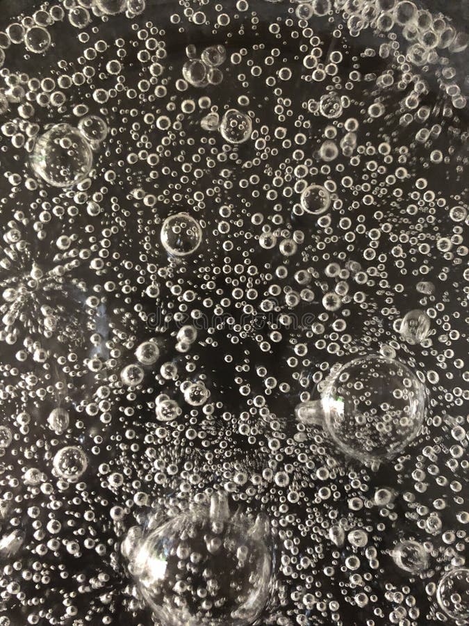 Water Bubbles on Black Background. Stock Photo - Image of interaction ...