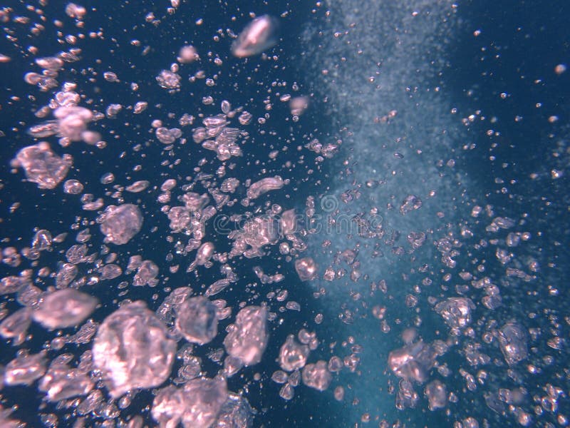 Water Bubbles from Diving Bottles Stock Photo - Image of shapes ...