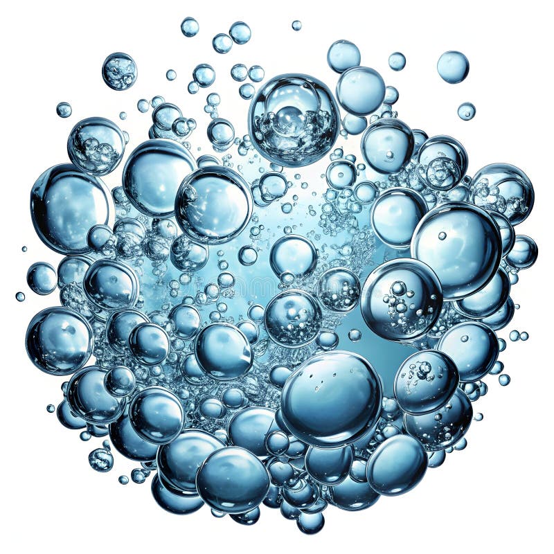 Water Bubbles Isolated on White Background Stock Illustration ...