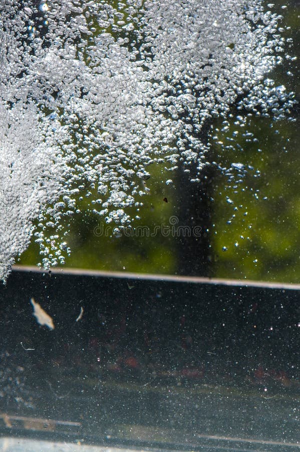 Water and Bubbles in Nature in Sunny Summer Light Texture and ...