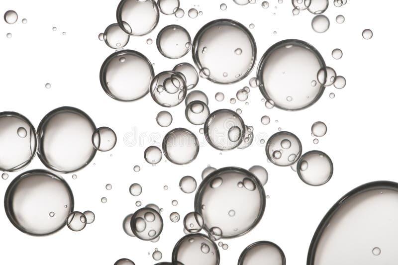 Water Bubbles Flows Over a White Background Stock Photo - Image of ...