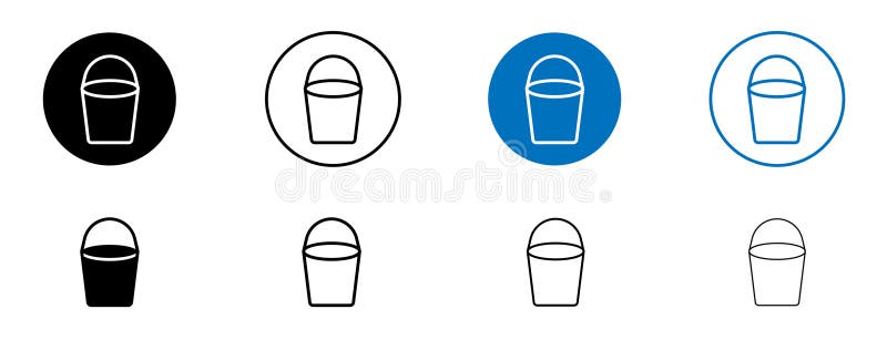 Water bucket icon vector stock vector. Illustration of plastic - 348078905