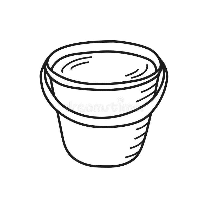 Empty Bucket Line Drawing Stock Illustrations – 391 Empty Bucket Line ...