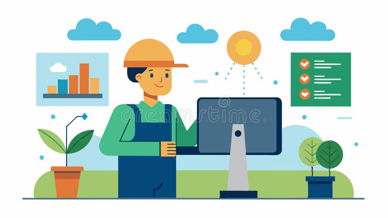 Water Budgeting an Image of a Farmer Using a Computer Program To Track ...