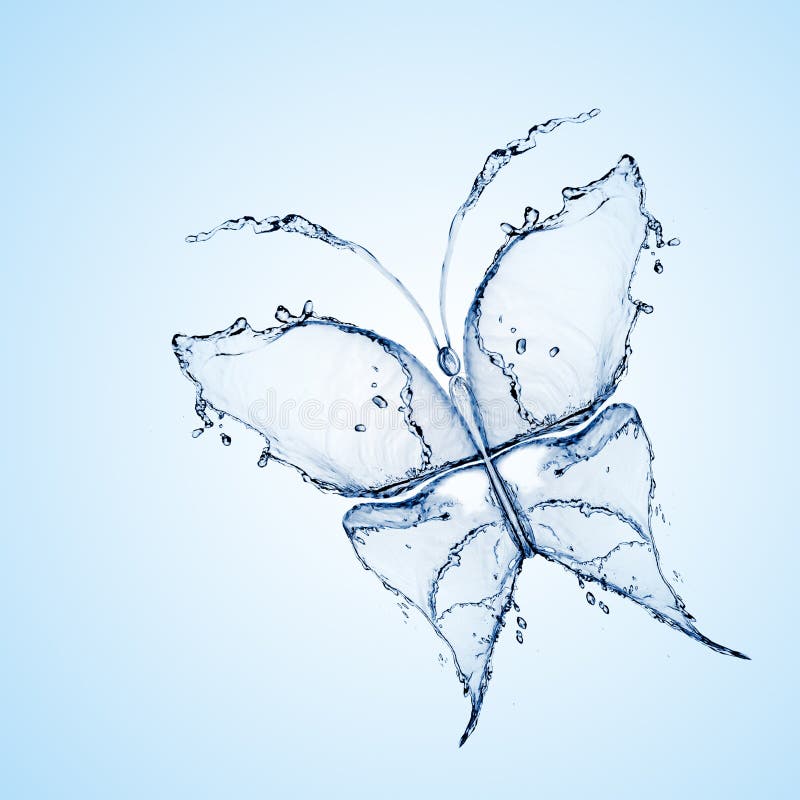 Water splash butterfly stock illustration. Illustration of liquid ...