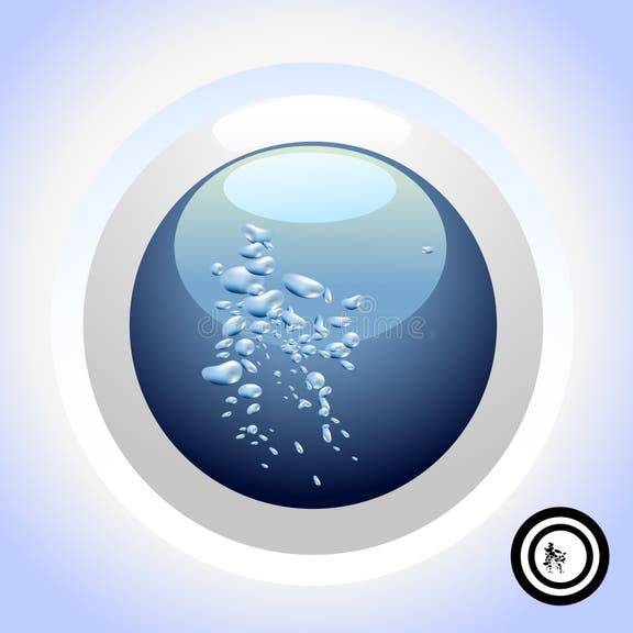 Water Button stock vector. Illustration of shiny, glass - 4298291