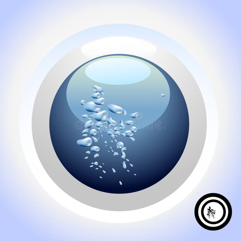 Water Button stock vector. Illustration of shiny, glass - 4298291