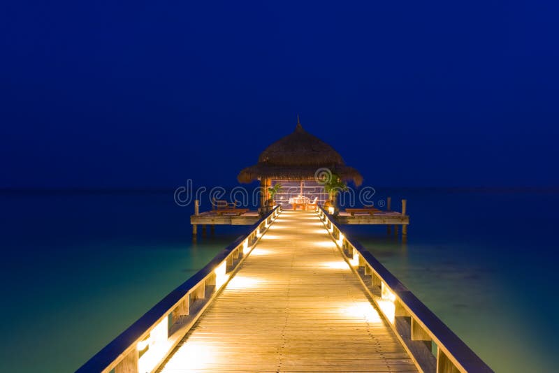 Water cafe on the beach stock photo. Image of coastline - 14750116