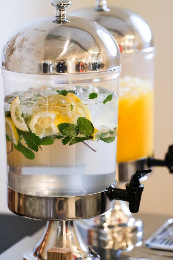 Water can with lemon stock image. Image of cold, glass - 361173719