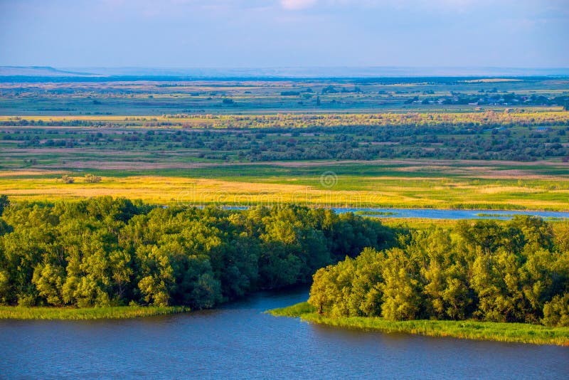 Water Canal Connect with River between Forest Stock Photo - Image of ...