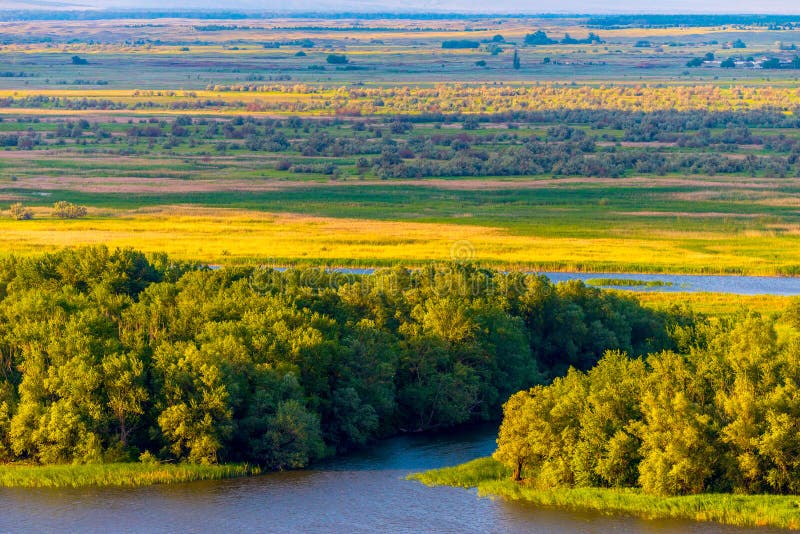 Water Canal Connect with River between Forest Stock Photo - Image of ...