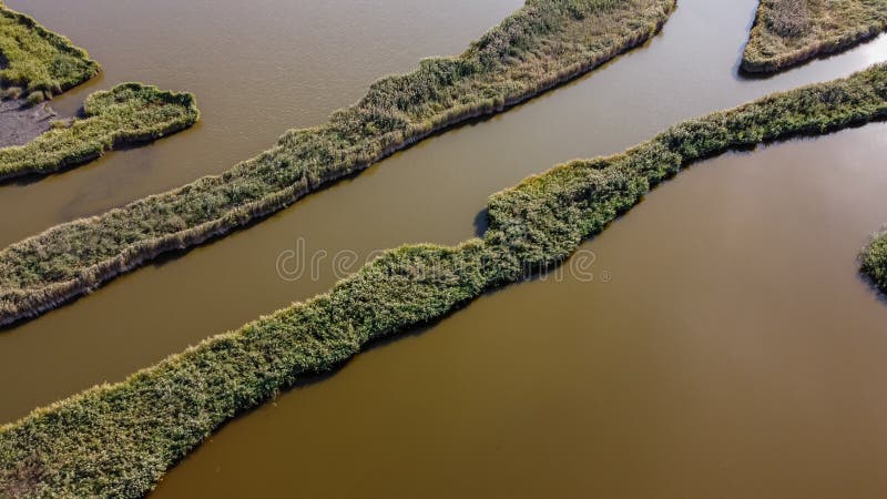 Water Canals Aerial View stock photo. Image of lake - 199696778