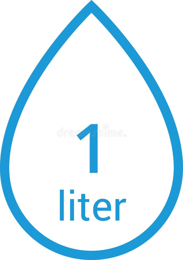 Water Capacity Symbols. Milliliters, Liters. Water Drop Infographic ...