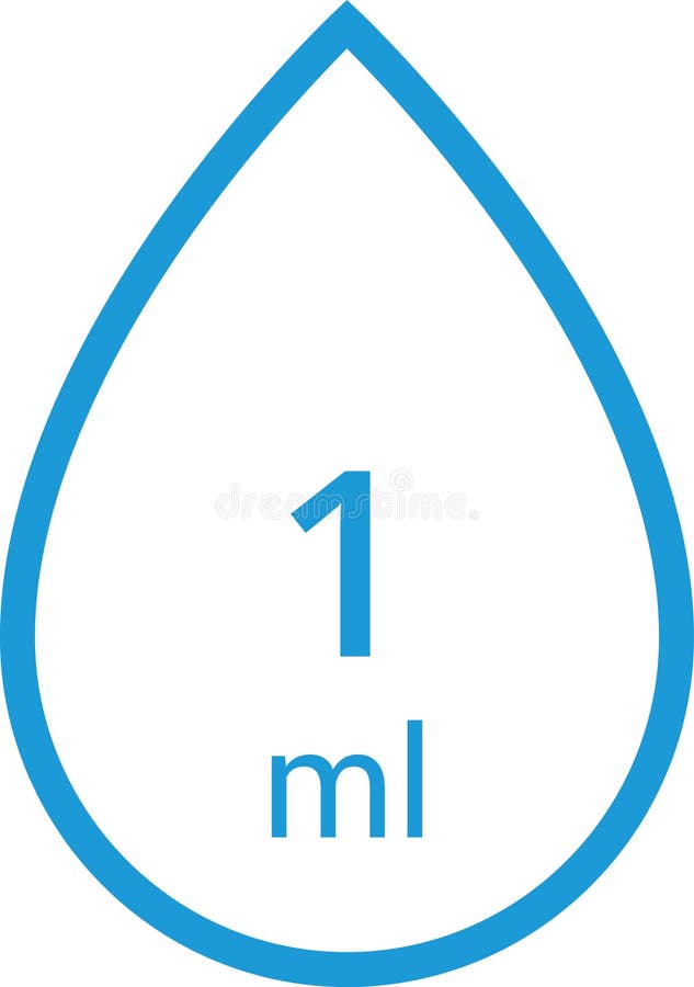 Water Capacity Symbols. Milliliters, Liters. Water Drop Infographic ...