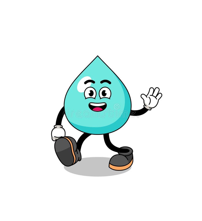 Water cartoon walking stock vector. Illustration of water - 244298983