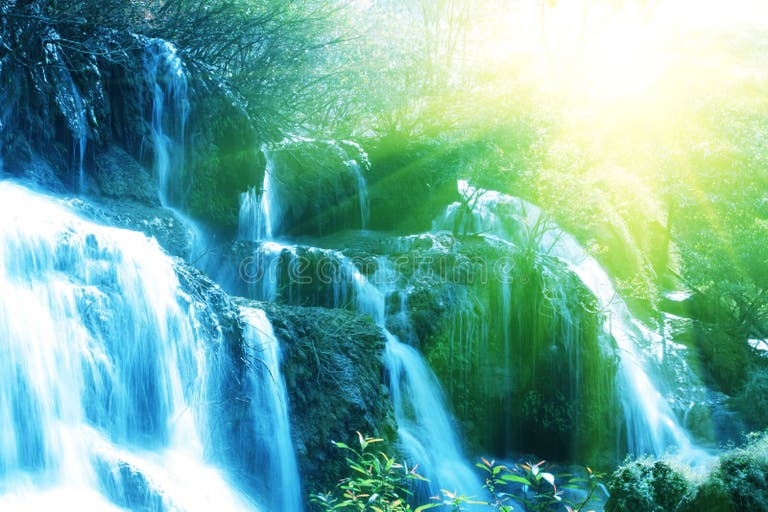 Water cascade stock image. Image of cascade, effect, natural - 11348225