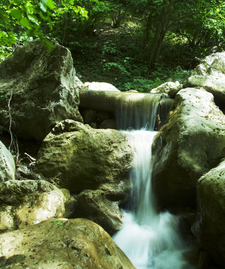 Waterfall after rain stock photo. Image of hampshire, rain - 7290674