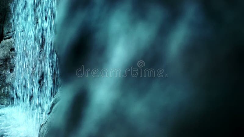 Water Cascade Flowing in Slow Motion. Waterfall on Stony Background ...