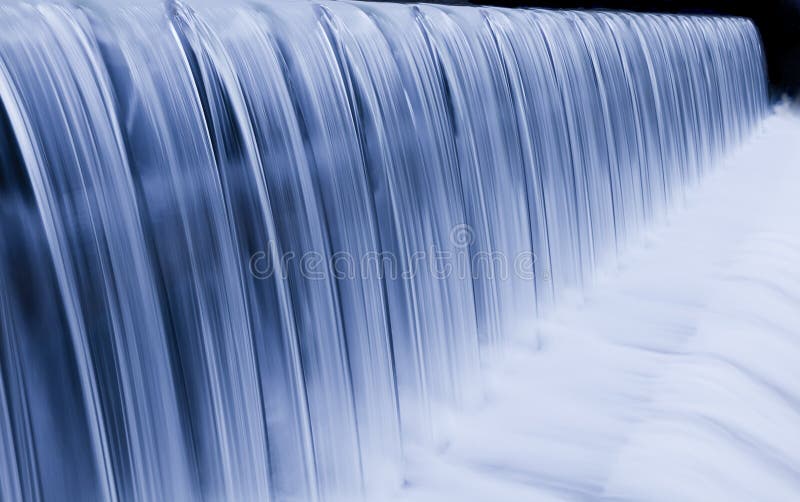 Water Cascade Streaming Down Stock Image - Image of current, white ...
