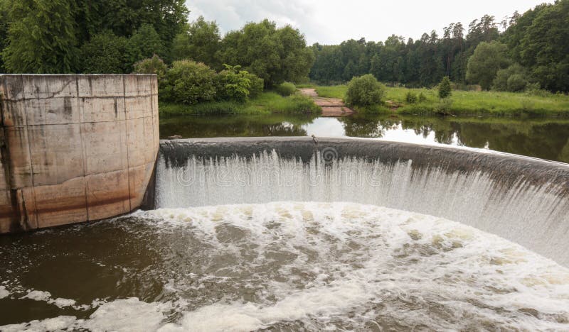 Water Cascade Streaming Down a Lasher, Cool White Balance, Concept for ...