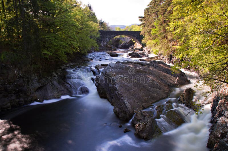 Water Cascades at Invermoriston Stock Image - Image of cascade, rock ...