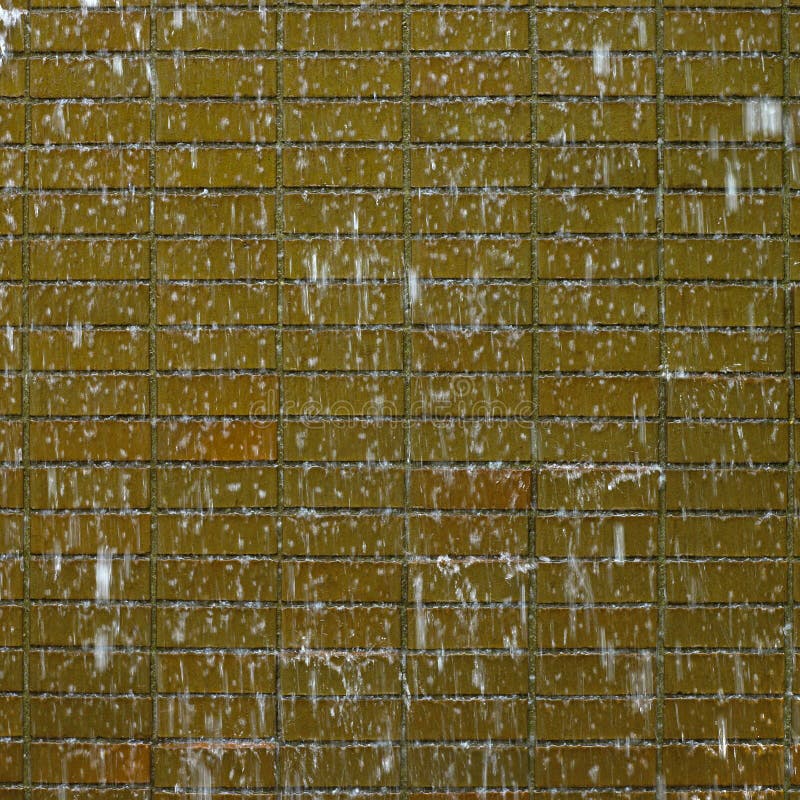 Water Cascading Down on Bricks Stock Image - Image of diagonal, flow ...