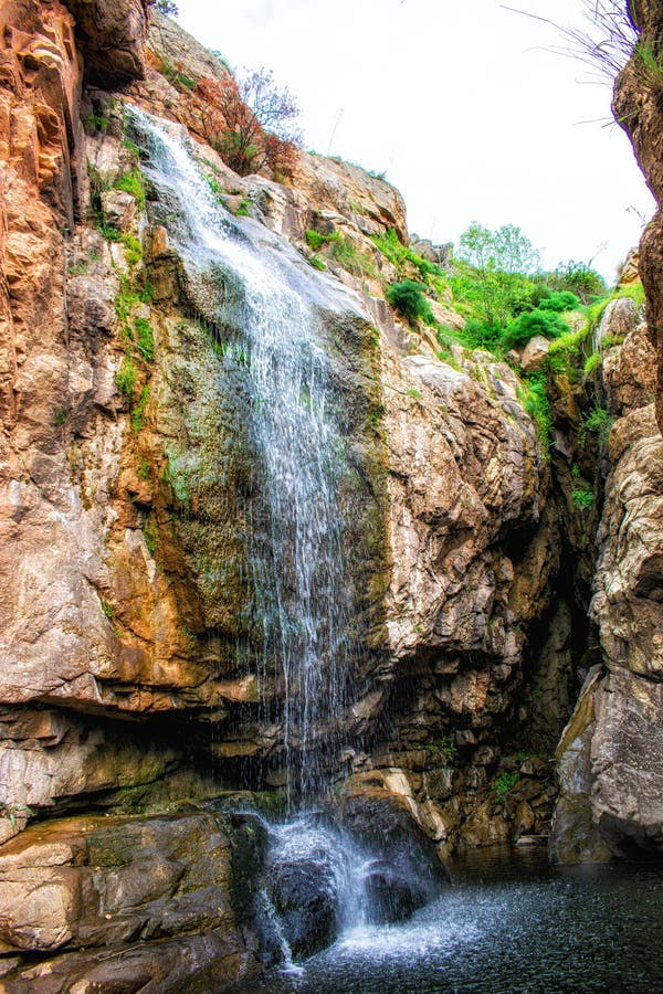 Water Cascading Down a Rock Face Stock Photo - Image of wilderness ...