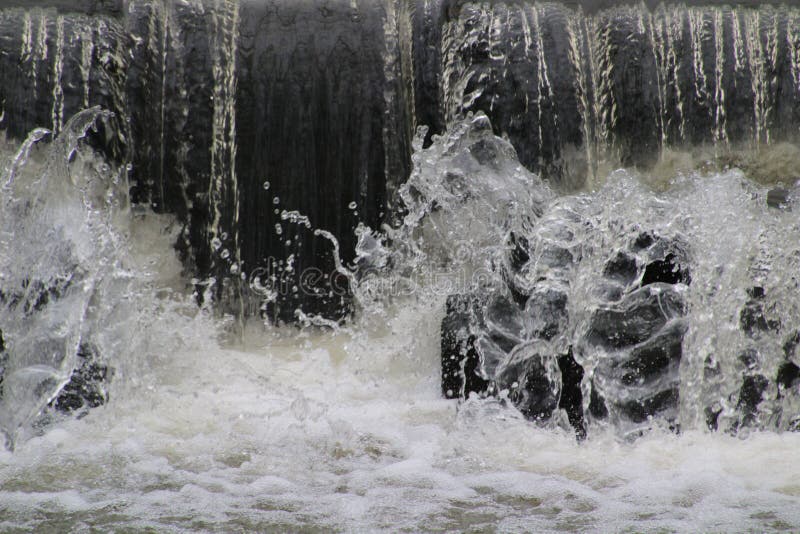 Water Cascading Over the Edge Stock Image - Image of water, edge: 174579677