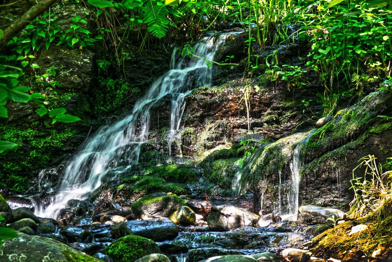 Water Cascading Over Rocks at a Water Fall Stock Photo - Image of ...