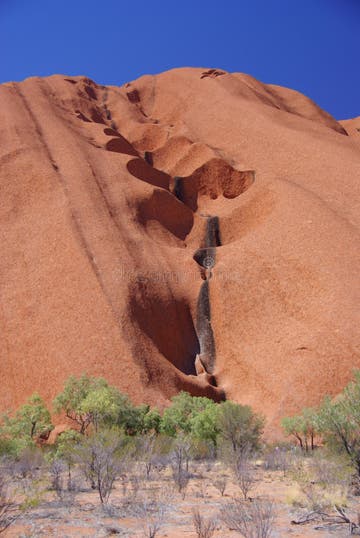 Water Channels on Uluru Surface Editorial Stock Photo - Image of canal ...