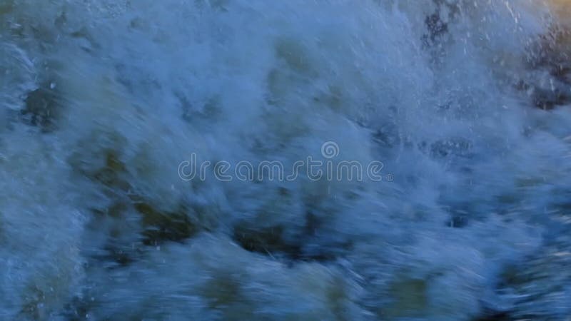 Water Chaos when the Water Meets Strikes the River Stock Video - Video ...