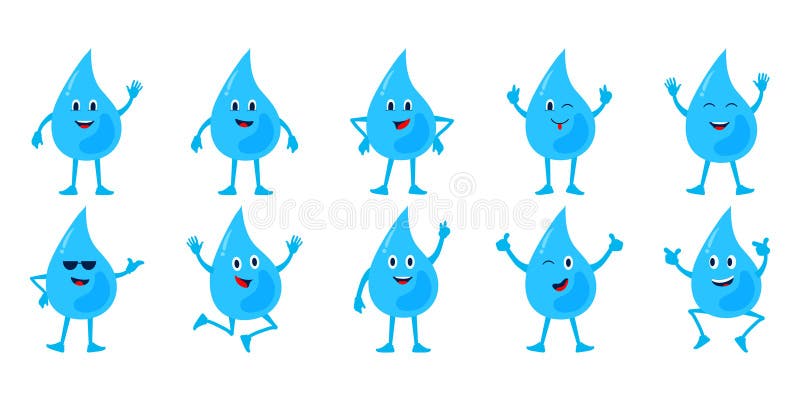 Water Character Illustration Stock Vector - Illustration of water ...