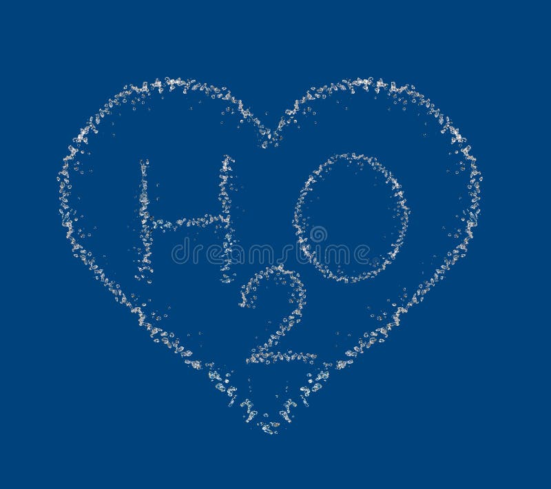 Water Chemical Formula - H2Ofrom Water Drop Stock Illustration ...