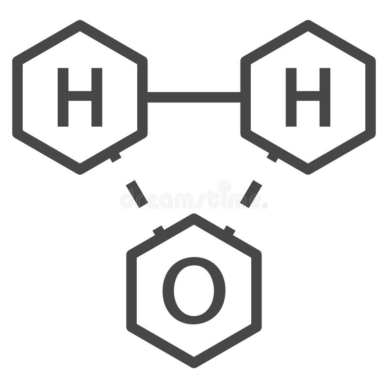 H2O Water Formula Sign Icon. Chemistry Symbol. Stock Vector ...