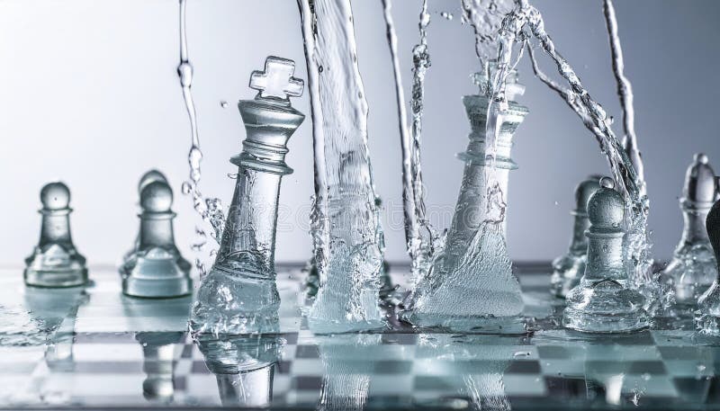 Firefly Creates Water Chess Pieces Illustrating a Symbolic Battle with ...