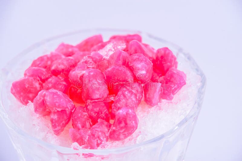 Water Chestnuts with Syrup in the Glass. Stock Image - Image of petal ...