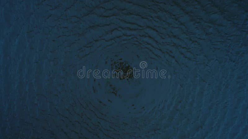 Water Circle Spinning and Spreading Motion Surface in Blue Shade. Stock ...