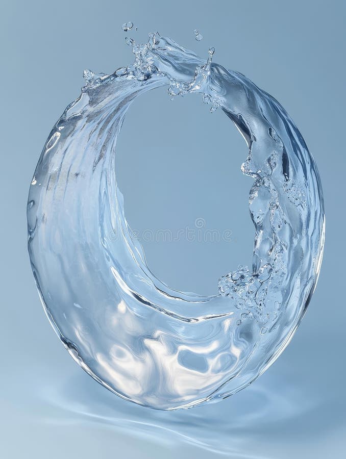 Water Circle Splash Abstract Flowing Circular Liquid Refreshing ...