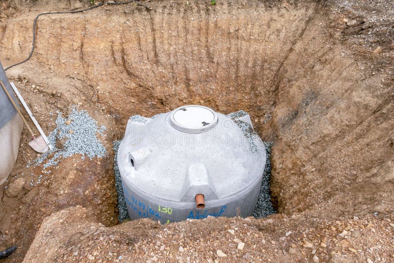 Water Cistern at a Construction Site in a Housing Area Stock Photo ...