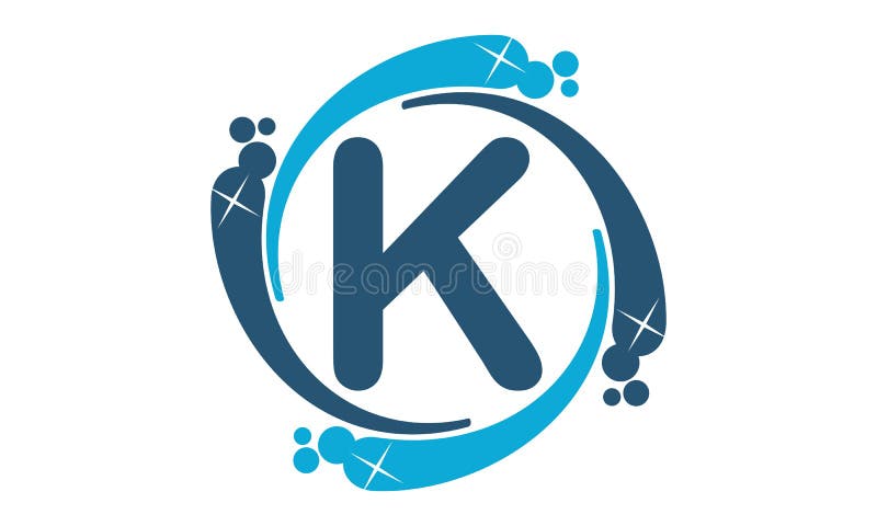 Water Clean Service Abbreviation Letter K Stock Vector - Illustration ...