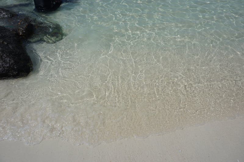 The Water is Clear and Clean, Overlooking the Sand in the Sea. Stock ...