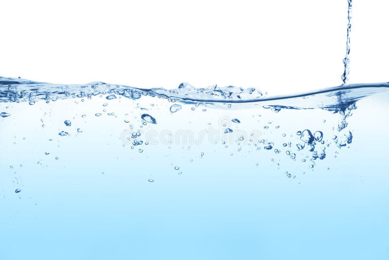 Drop of Water in Puddle in Blue Stock Image - Image of fresh, water ...