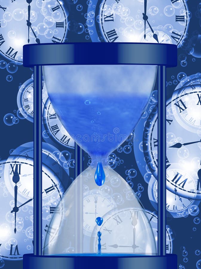 Water Clock on Sea Wave Background Close-up Stock Photo - Image of ...