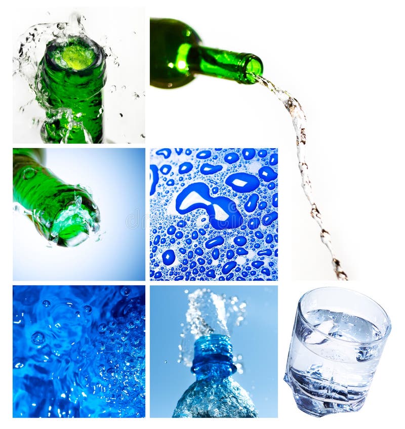 Collage Fresh Water stock photo. Image of collage, clear - 42330902