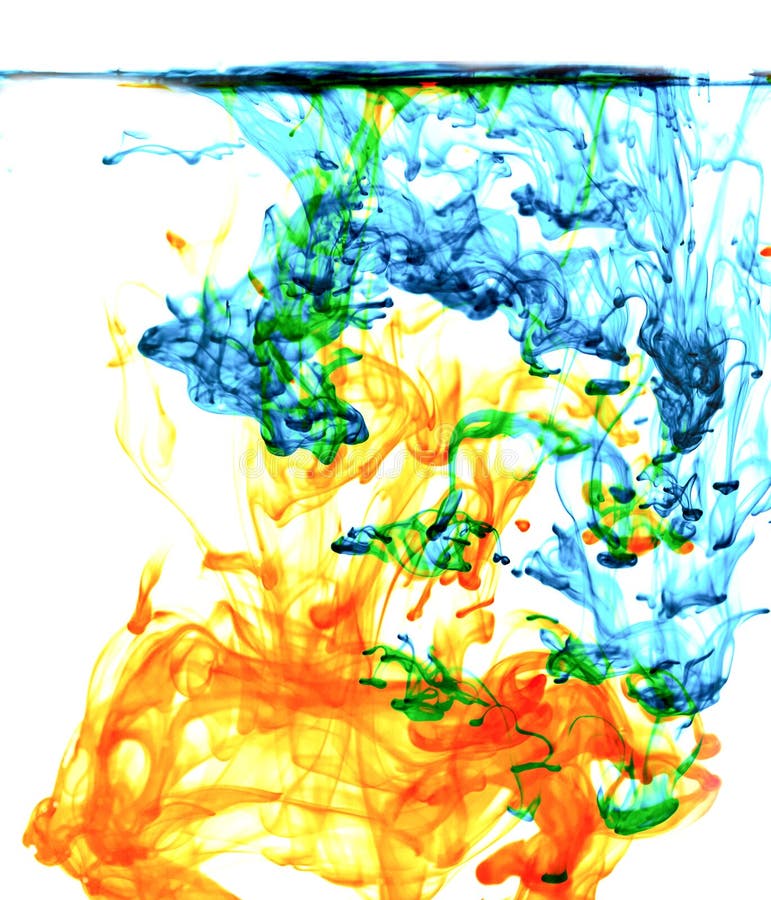 Water Color Dye Drop in Water Stock Illustration - Illustration of ...