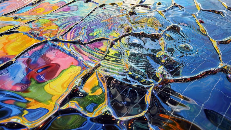 Vibrant Oil Paint: Hyper-Realistic Abstract Art, Generative Ai Stock ...