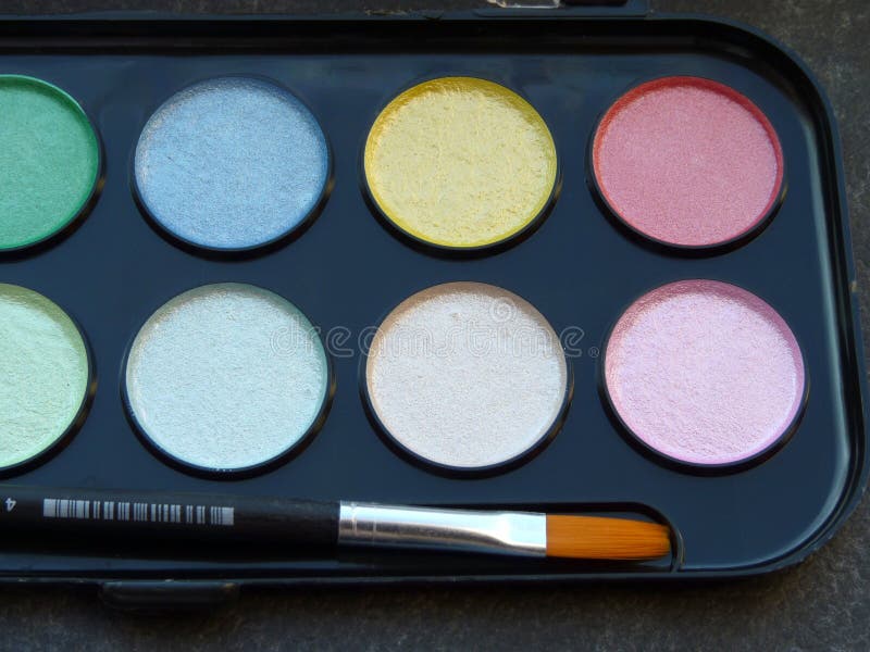 Water Color Nacreous Paints Stock Image - Image of colored, motley ...