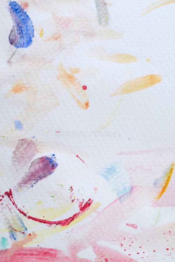 Water Color Painting on Paper Stock Image - Image of stroke, stain ...