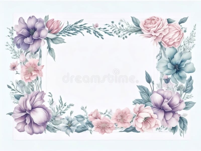 Water Color Pastel Flower and Bloom, Wedding Decorative Perfect ...