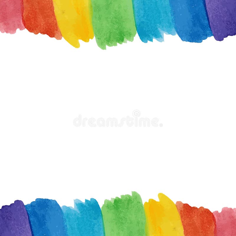 Water color rainbow frame stock vector. Illustration of jolly - 55238217